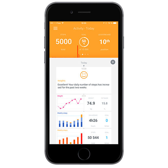 Health telemonitoring iOS application - Health Mate - Withings ...