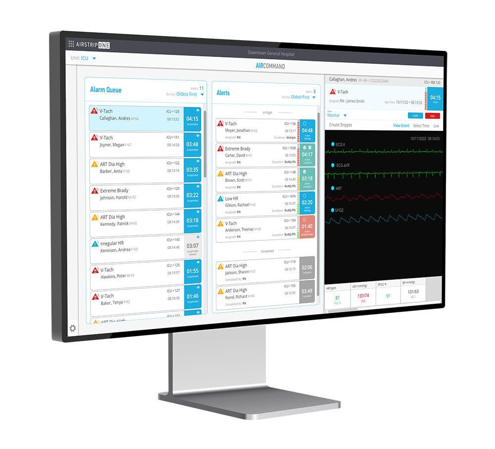 Monitoring software - AirCommand™ - AirStrip Technologies - alarm / medical