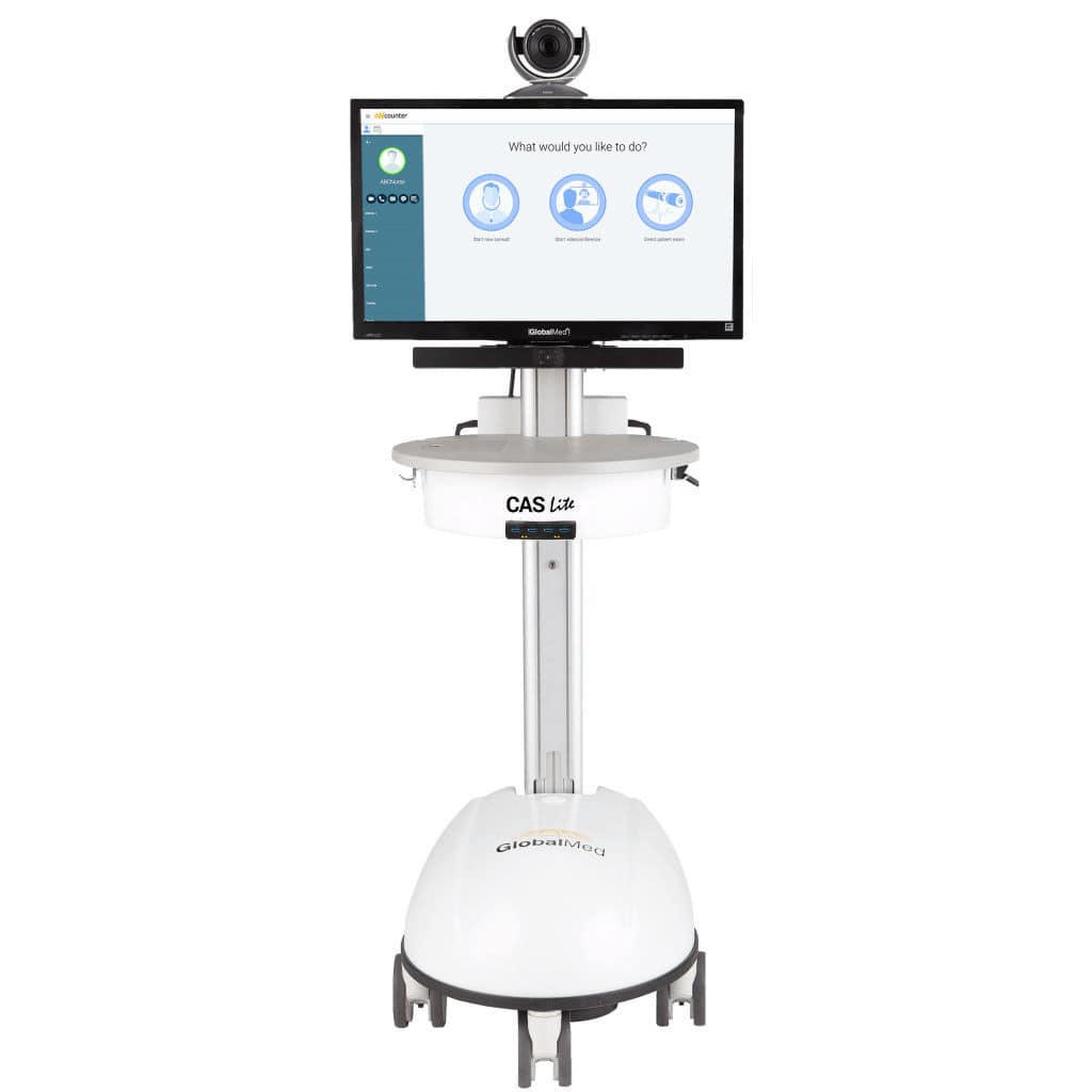 Secure telemedicine cart - CAS Lite™ - GlobalMed - with video recording