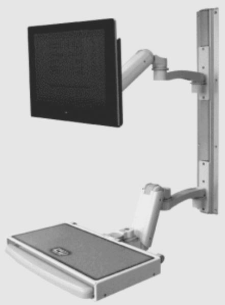 Articulated support arm - Dual 180 - ICWUSA - tilting / for monitors ...