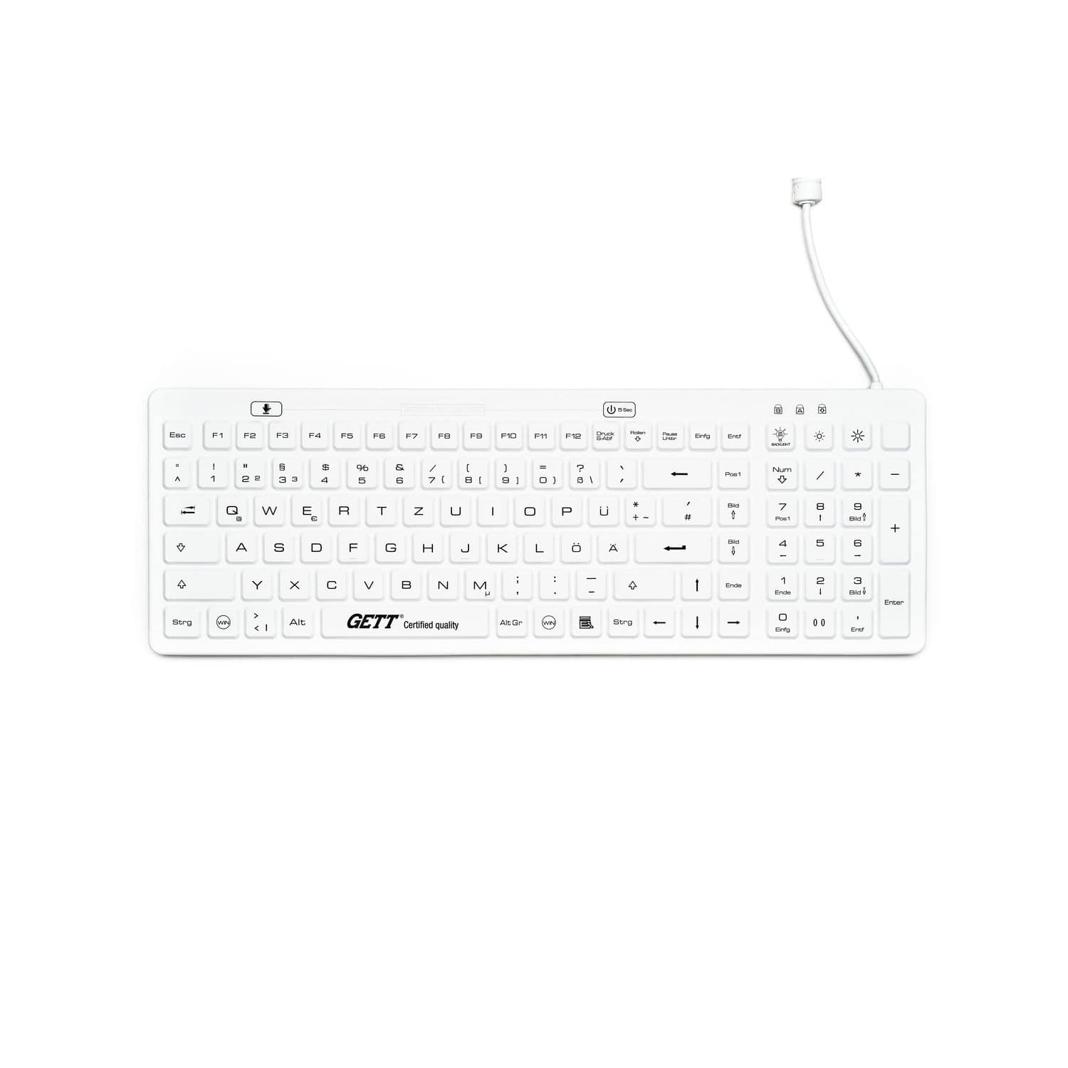 Medical keyboard with numeric keypad - CLEANTYPE® MEDICAL - GETT ...