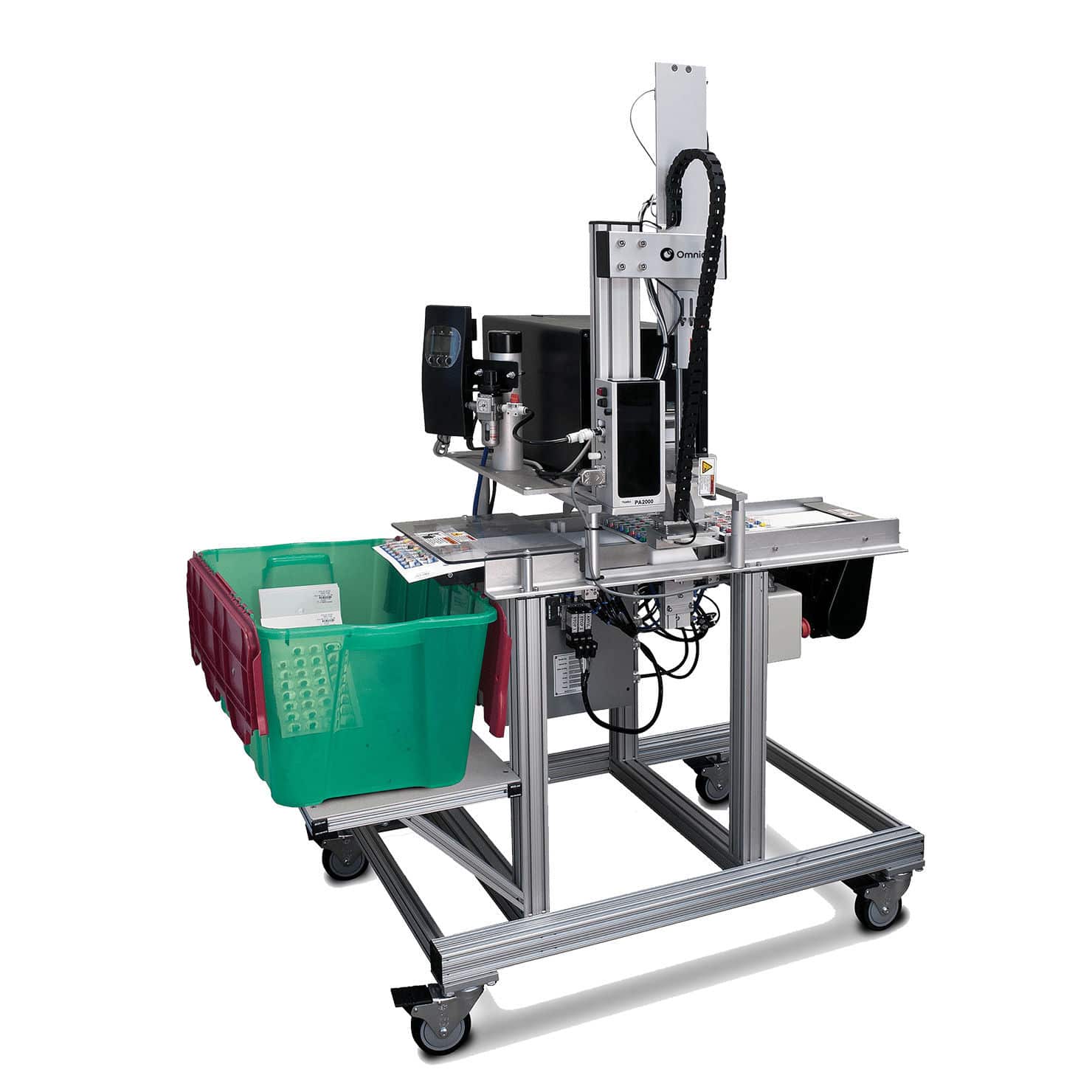 Conveyor belt labeling machine - OMNICELL - automated / high-speed