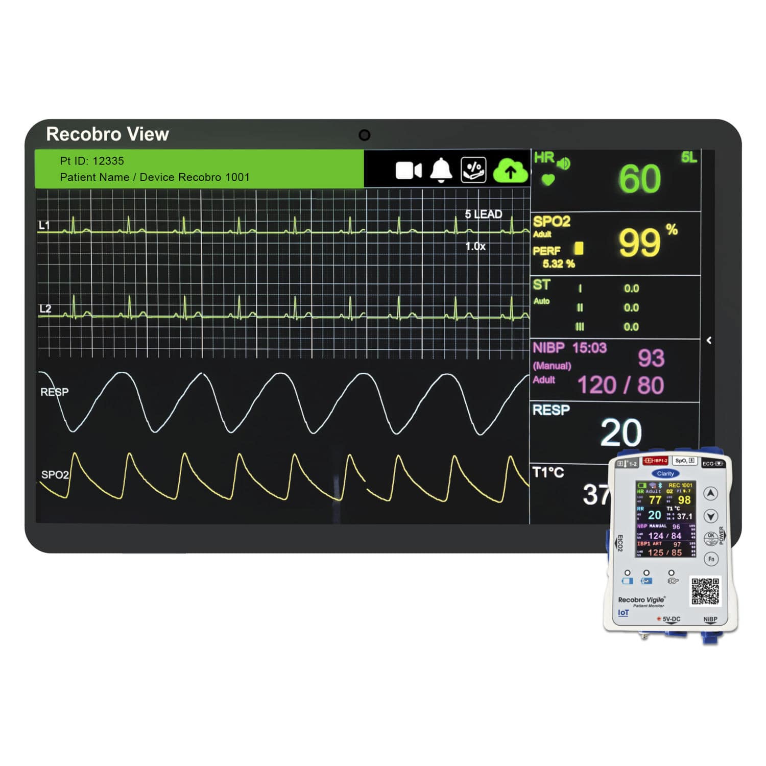 Portable patient monitor - RecobroView - Clarity Medical - compact ...