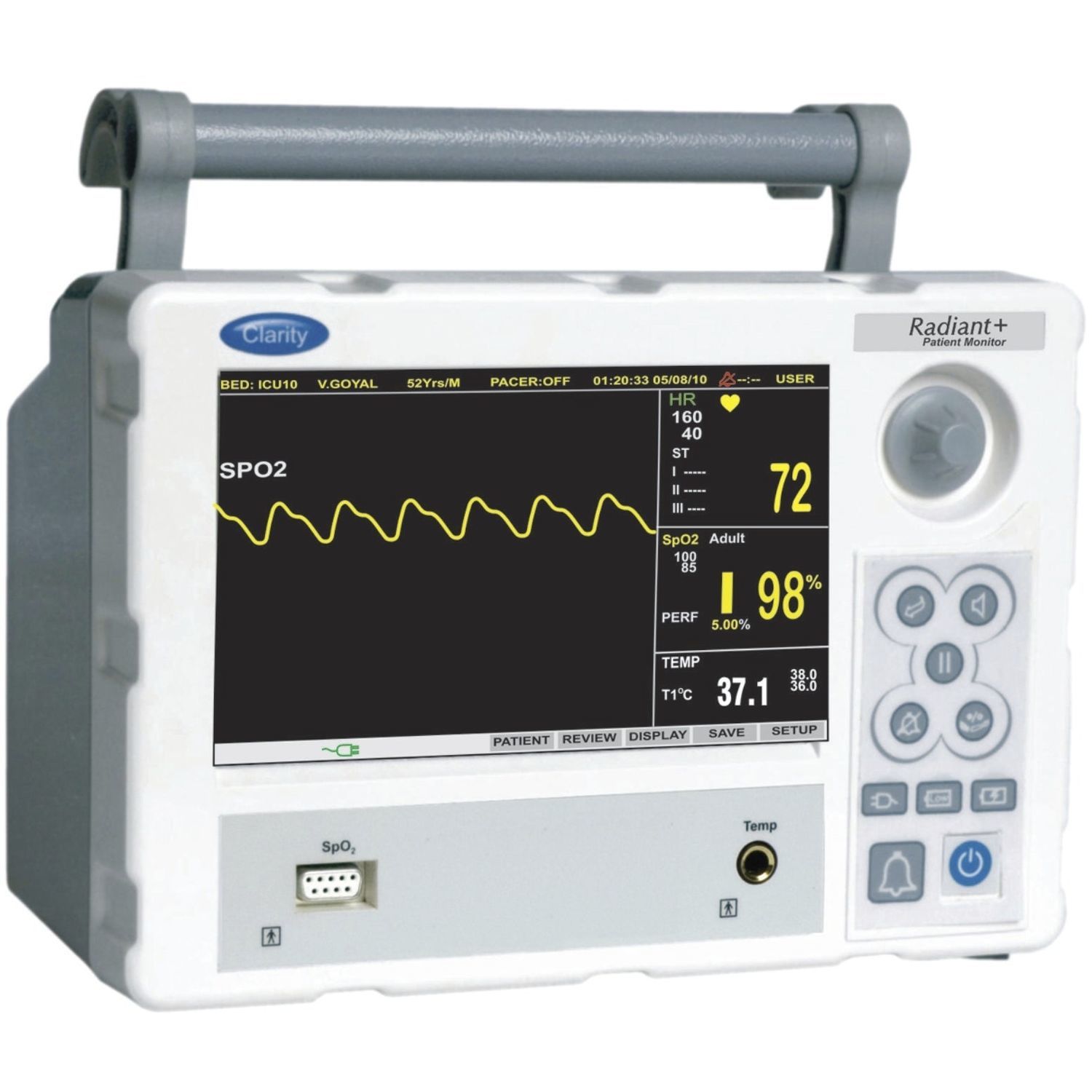 Portable patient monitor - Radiant+ - Clarity Medical - SpO2 / TEMP ...