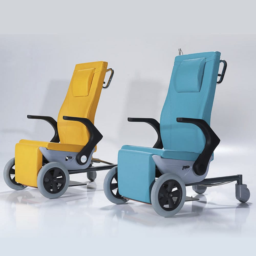 Patient transfer chair on casters - PediaPals - with adjustable backrest