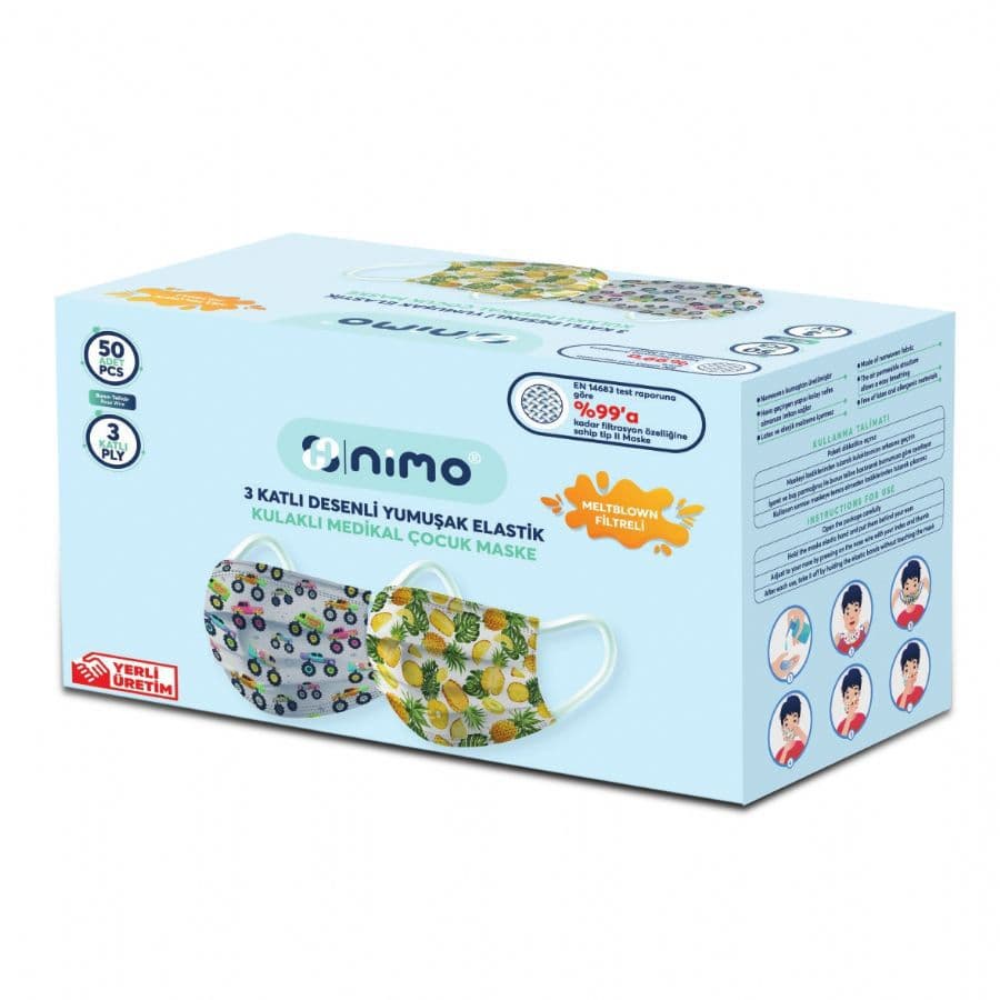 Pediatric surgical mask - Nimo - Hünkar Ecza ve Medikal - disposable ...