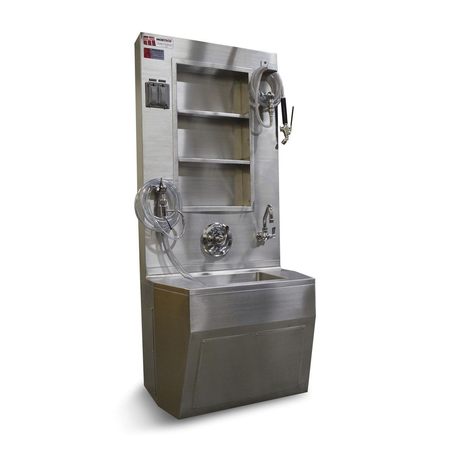 Stainless steel embalming sink - 1036-2 - Mortech Manufacturing