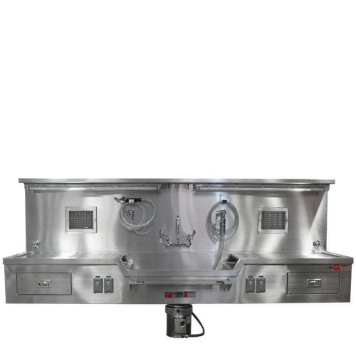 Autopsy sink - 1036-10 - Mortech Manufacturing - 1-station / stainless ...