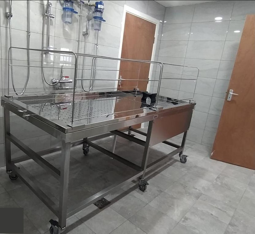 Mortuary washing table - Milton - Kenyon - rectangular / stainless steel