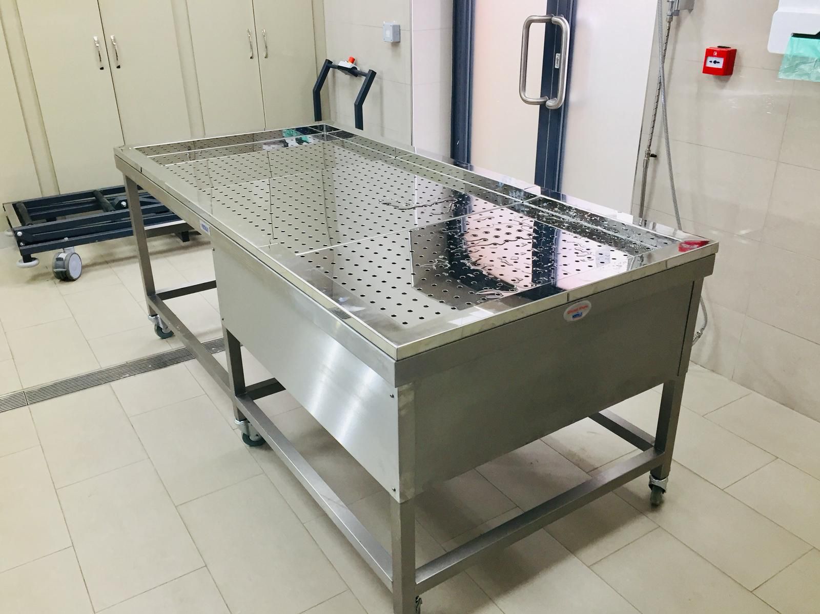 Mortuary washing table - Kenyon - rectangular / stainless steel
