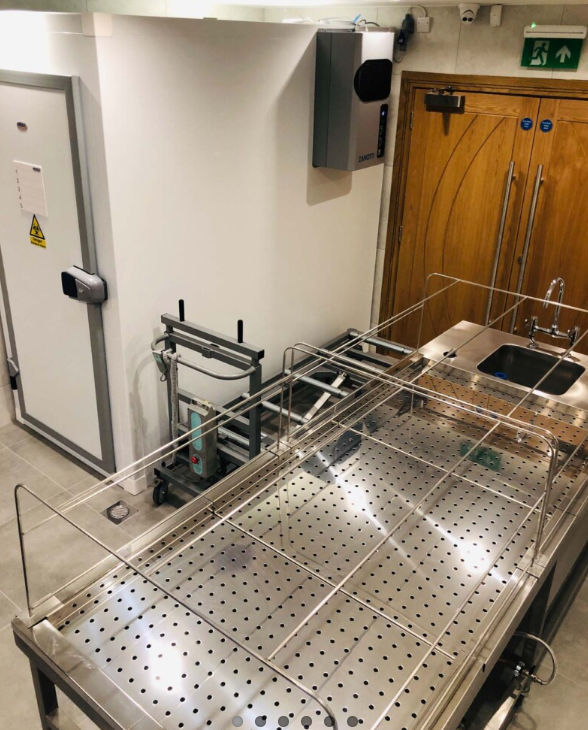 Mortuary washing table - Kenyon - rectangular / stainless steel / modular