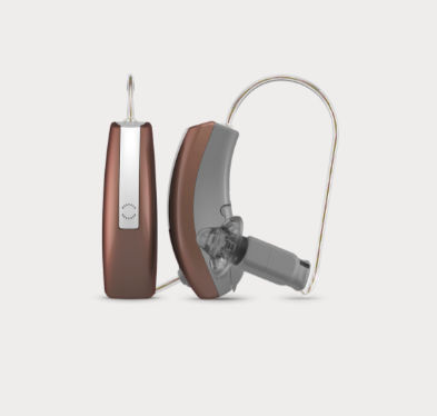 RIC hearing aid - Unique Passion - Widex - remote-controlled / noise reduction / blue