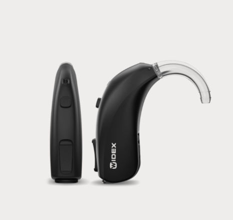 BTE hearing aid - 13 D - Widex - remote-controlled / wireless / blue