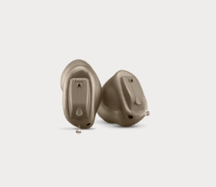 CIC hearing aid - Evoke Micro - Widex - wireless / brown / beige