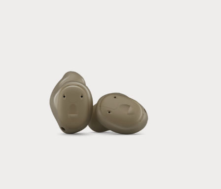 ITC hearing aid - Evoke XP - Widex - wireless / brown / beige