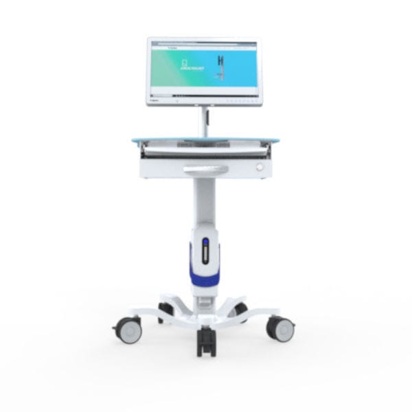 Battery-powered computer cart - GeniCart™ - Bytec Healthcare - height ...