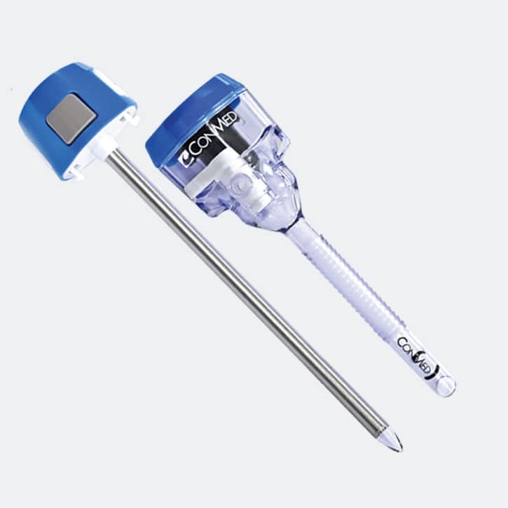 Laparoscopic trocar - BluView™ - ConMed - with insufflation tap / with ...