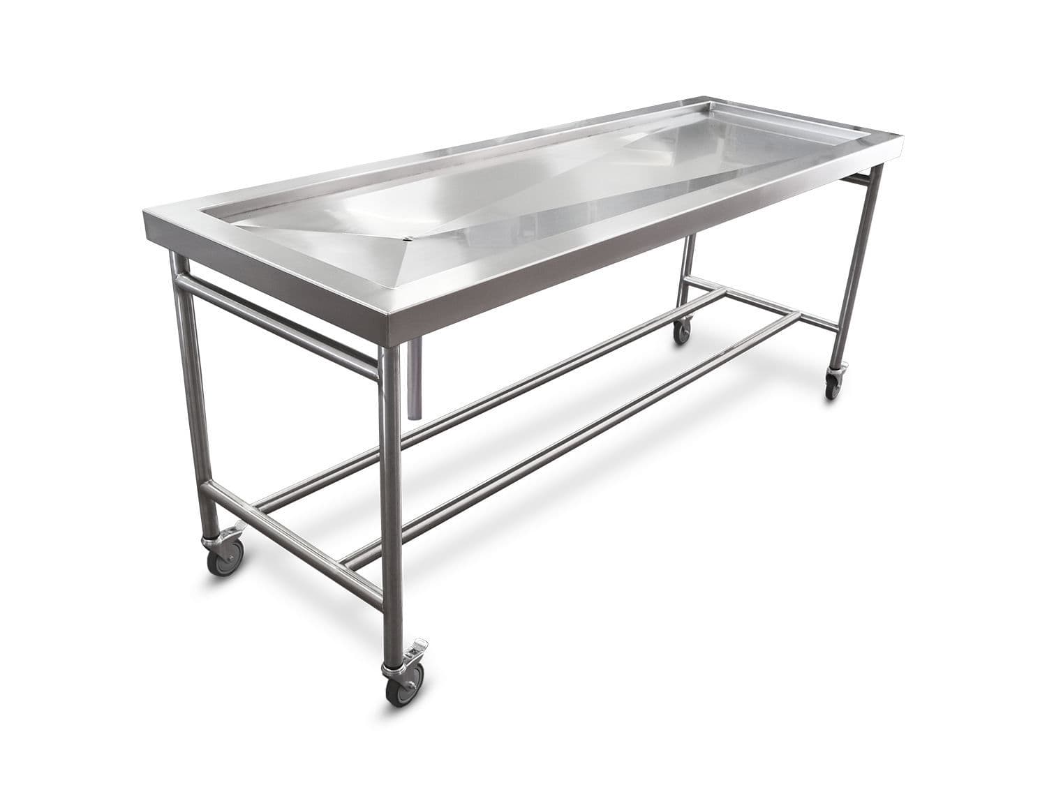 Dissection table - DITABLE-M - Hiplaas - mobile / stainless steel