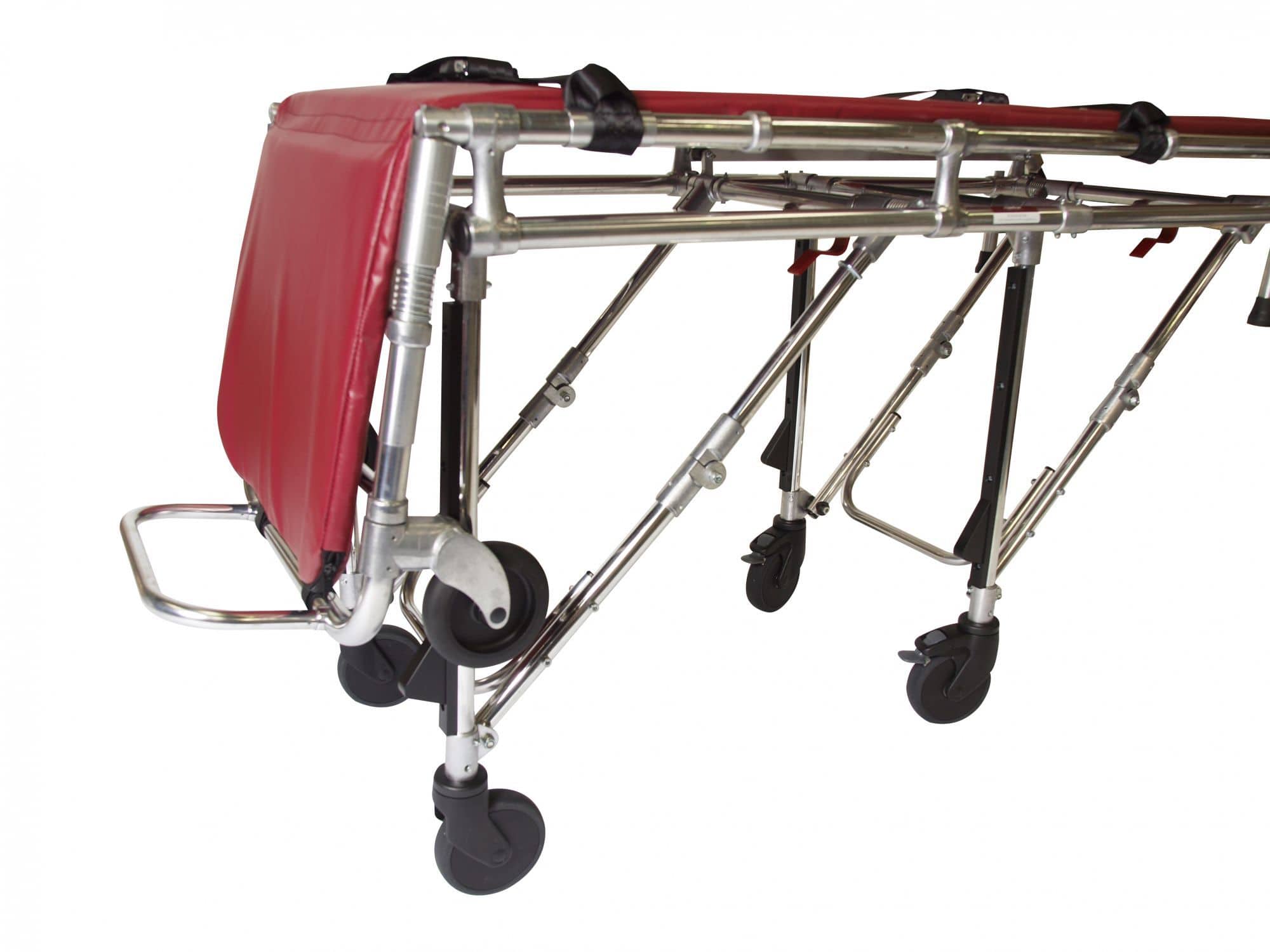 Manual stretcher trolley / folding / height-adjustable / self-loading ...