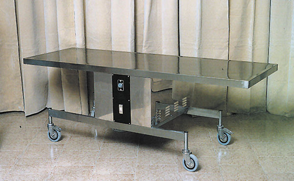 Funeral display table - F030001I - Olivetti - refrigerated / stainless ...