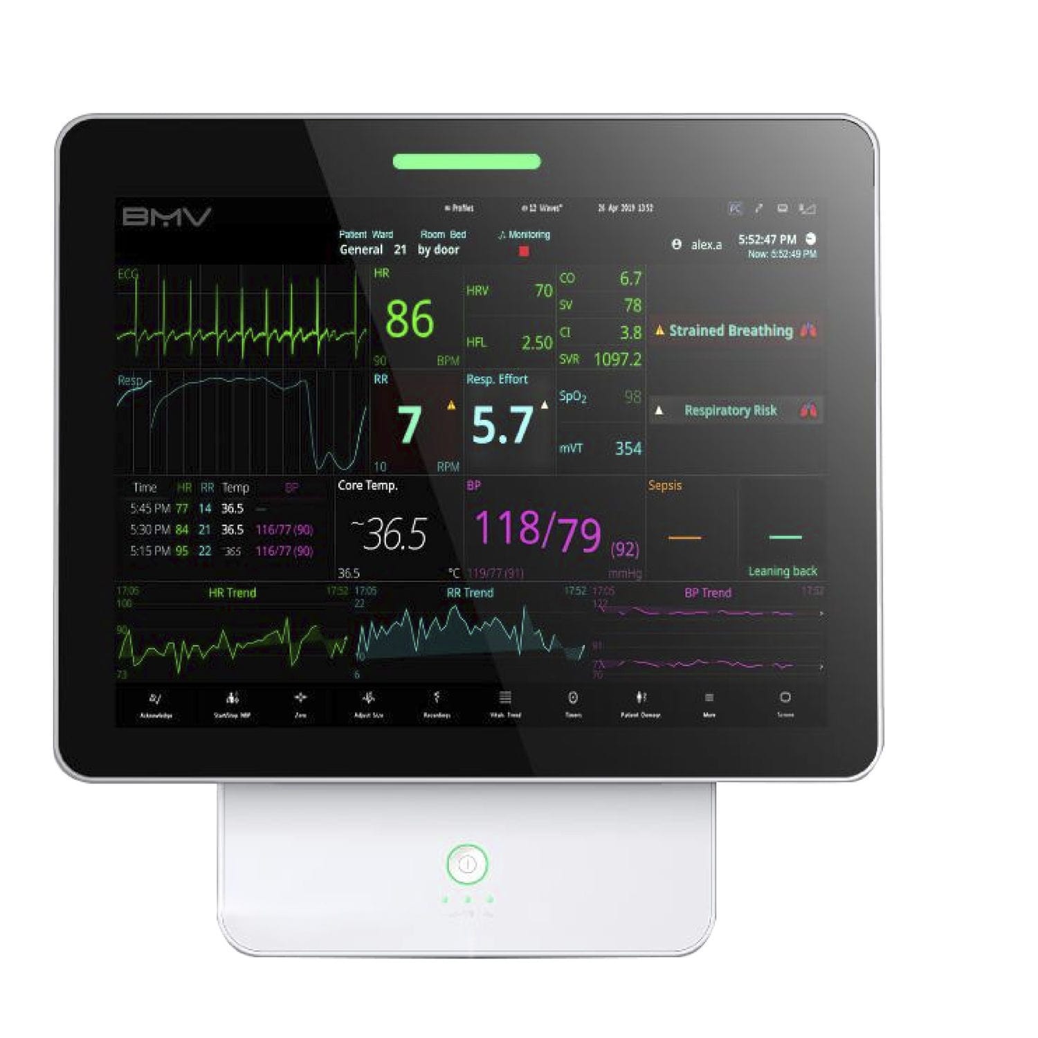 Portable patient monitor - VueSign™ iN12 Exp - BMV - ECG / TEMP / CO2