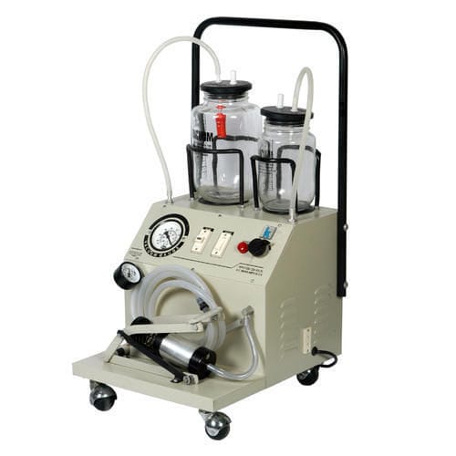 Electric surgical suction pump - Life Support Systems - on casters