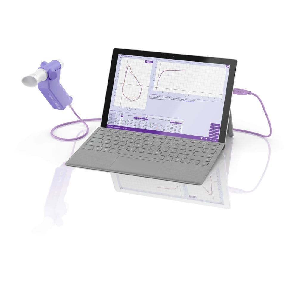 Computer-based spirometer - 2700-3 - ndd Medical Technologies - hand ...