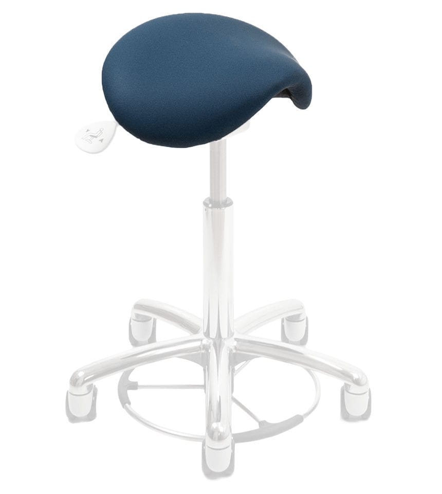 Doctor's office stool / height-adjustable / on casters / with backrest ...