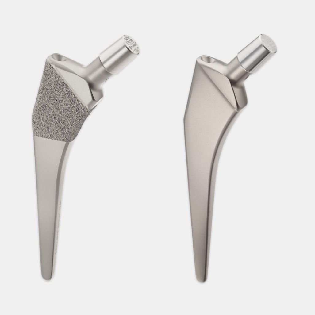 Cemented or non-cemented femoral stem - IntraBlock™ TwinStem™ - Merete