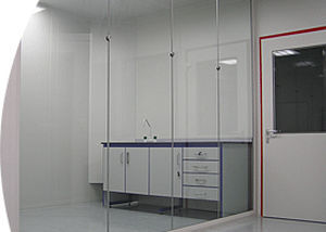 Cleanroom wall structure - ClearSphere - modular / with glass walls