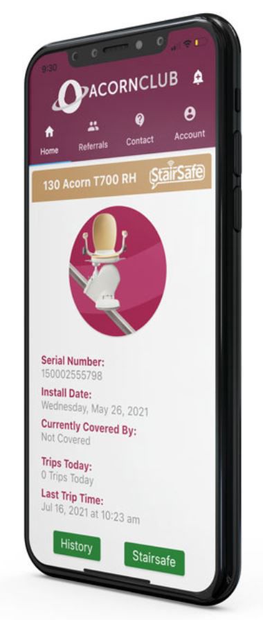 Mobile monitoring system - StairSafe - Acorn Mobility Services