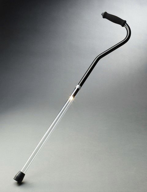 Walking stick with offset handle - PathLighter - Rehastage - folding ...