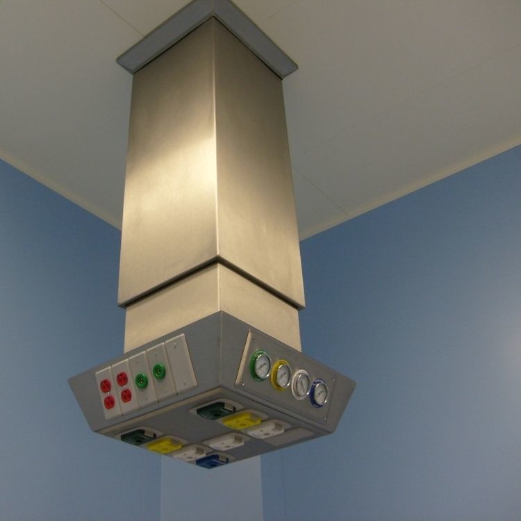 Supply column - Arigmed - ceiling-mounted / height-adjustable