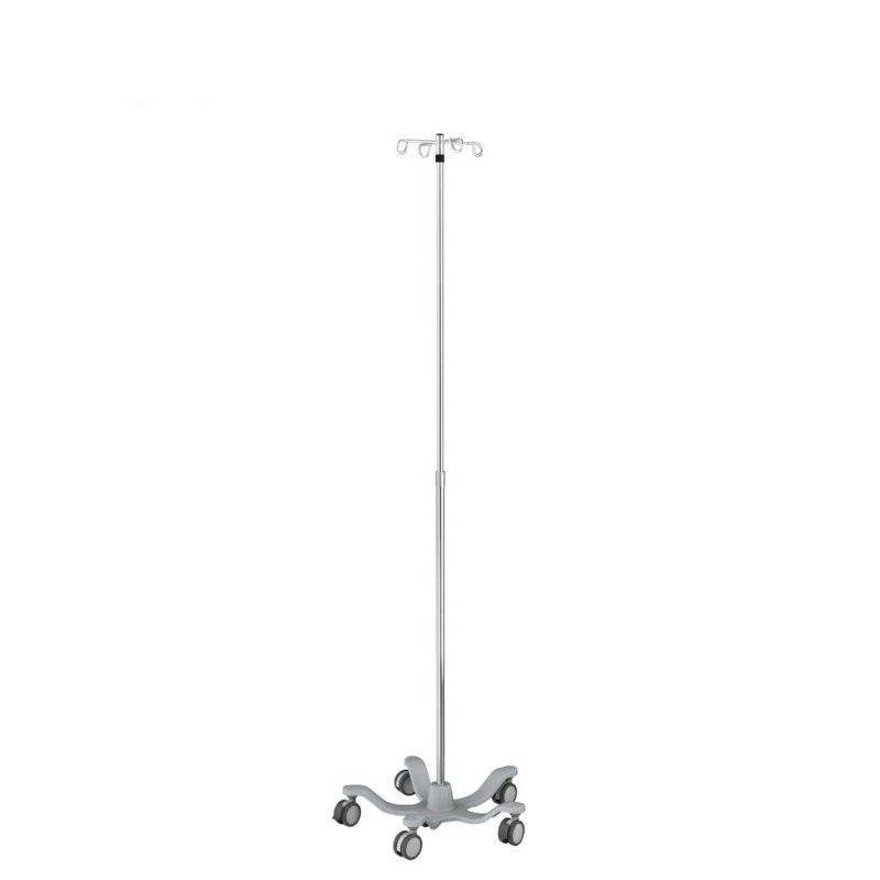 IV pole on casters - IVS5-001 - Rollsys - 4-hook / telescopic / aluminum