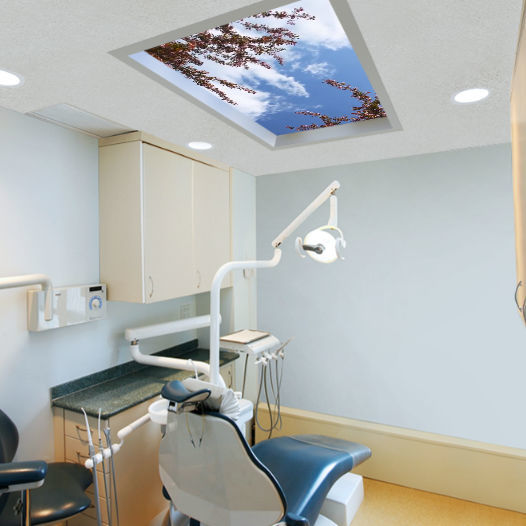 Hospital LED panel - Sky View™ - Sky Factory - ceiling-mounted / with ...