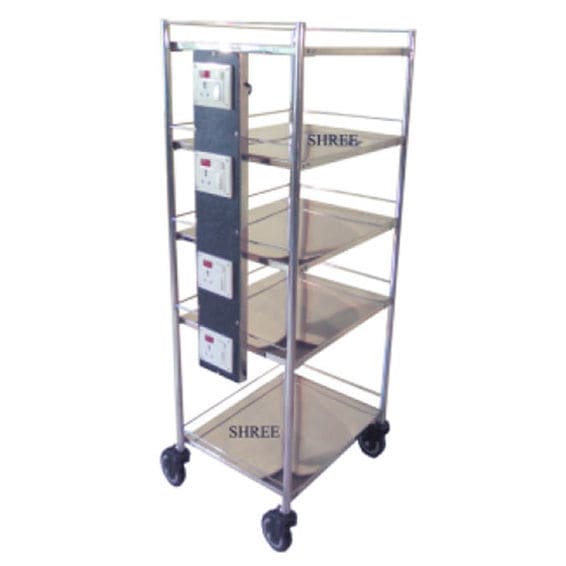 Medical trolley - 994 - Shree Hospital Equipments - for monitors / equipment / stainless steel