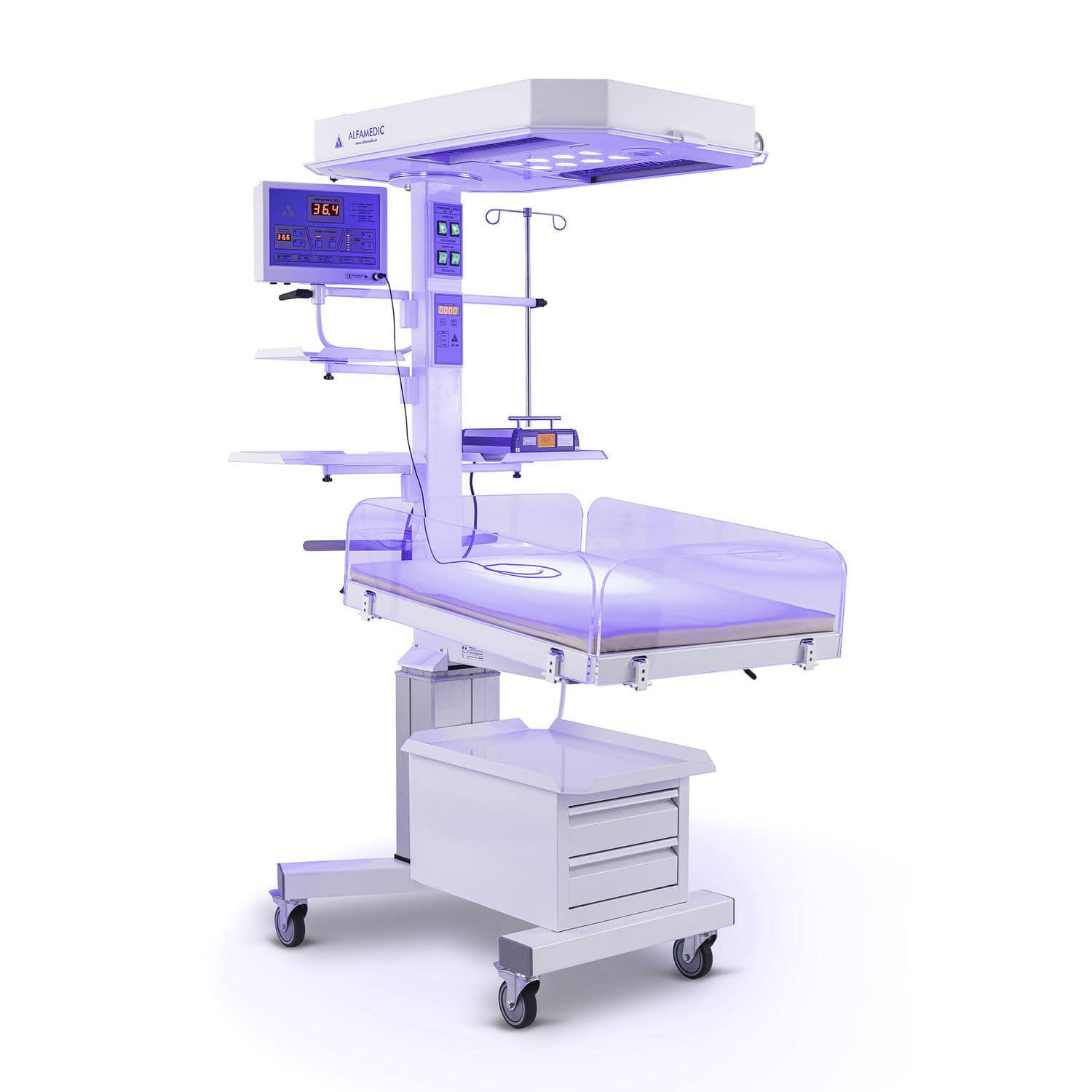 Infant radiant warmer with phototherapy lamp - LN-91G - Alfamedic ...