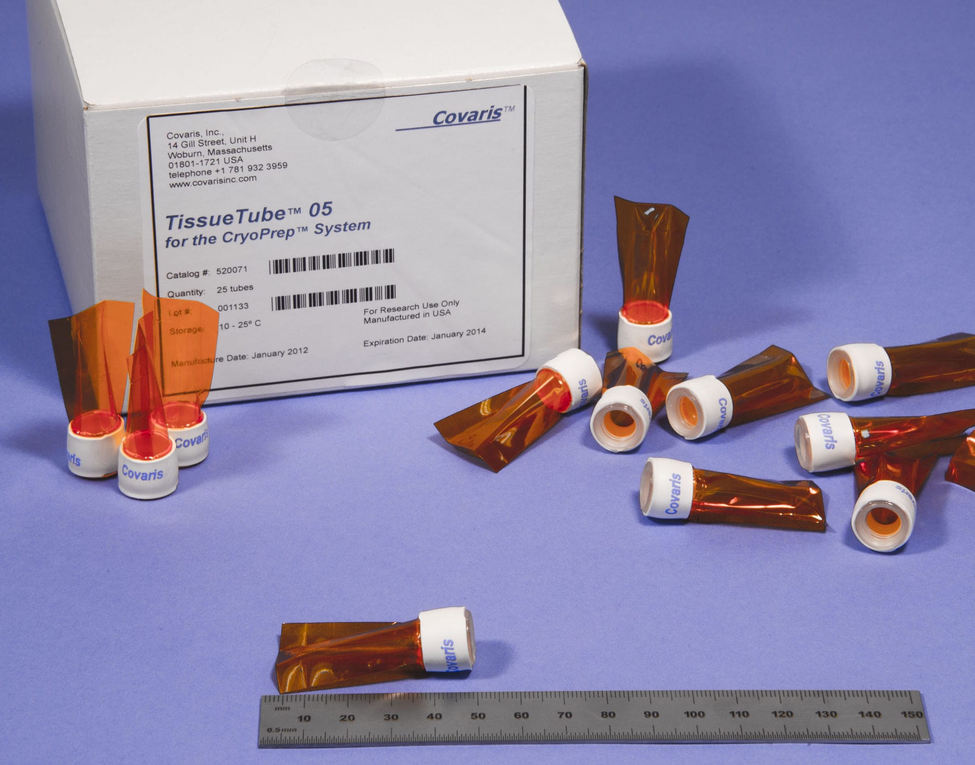 Laboratory sample tube - 520071, 520141 - Covaris Inc - with flat ...