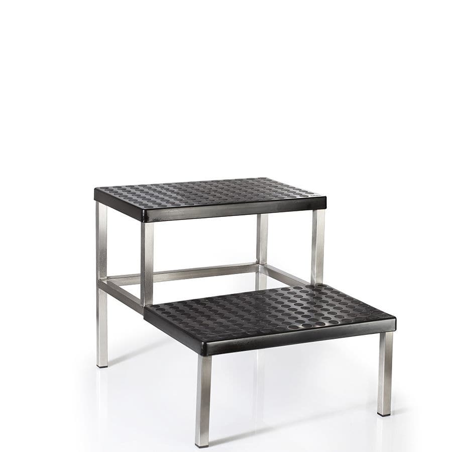 2-step step stool - D-89 - DEMERTZI M & Co - stainless steel / non-slip