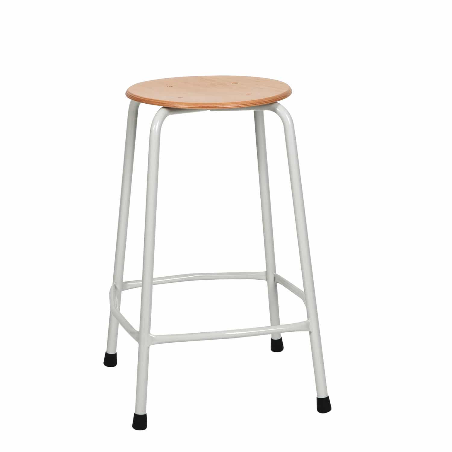 Healthcare facility stool - Base 240 - Score BV - stackable / black / red
