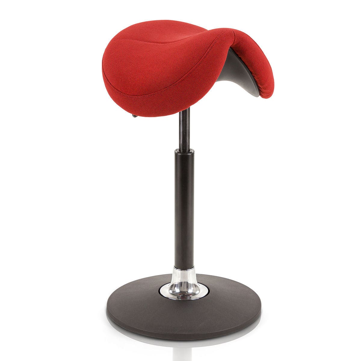 Healthcare facility stool - Polo Jumper - Score BV - height-adjustable / saddle seat / red