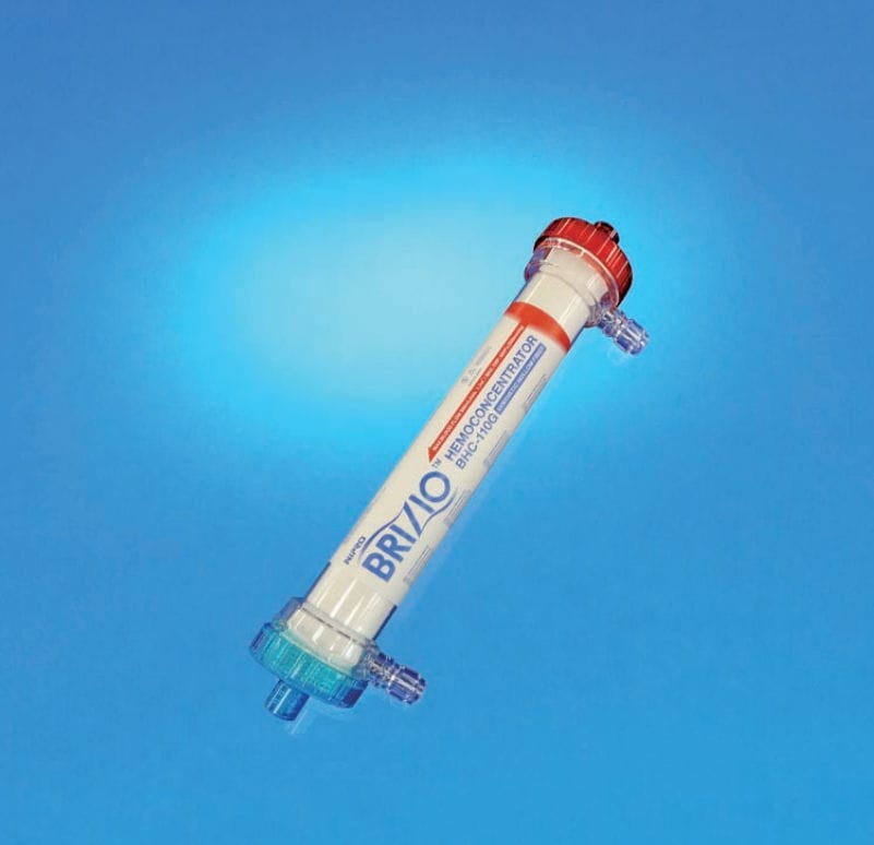 Cardiology hemoconcentrator - BRIZIO™ - Nipro - polyethersulfone