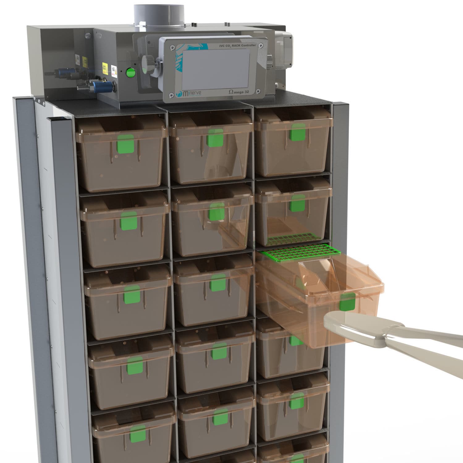 Modular rack - PM series - MINERVE - animal cage / veterinary ...