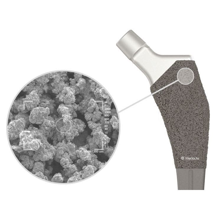 Cementless femoral stem - MectaGrip® - Medacta