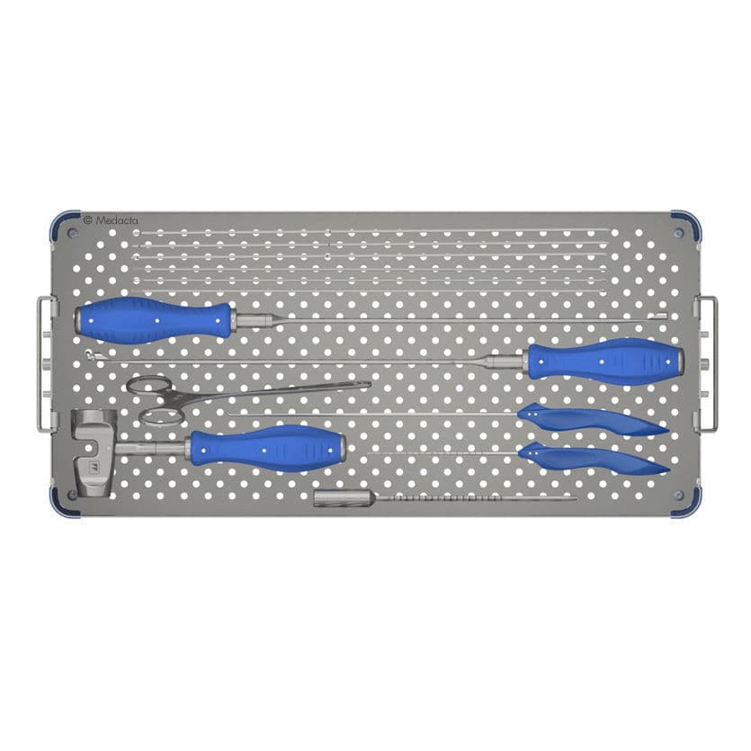 Knee replacement surgery instrument kit - Medacta
