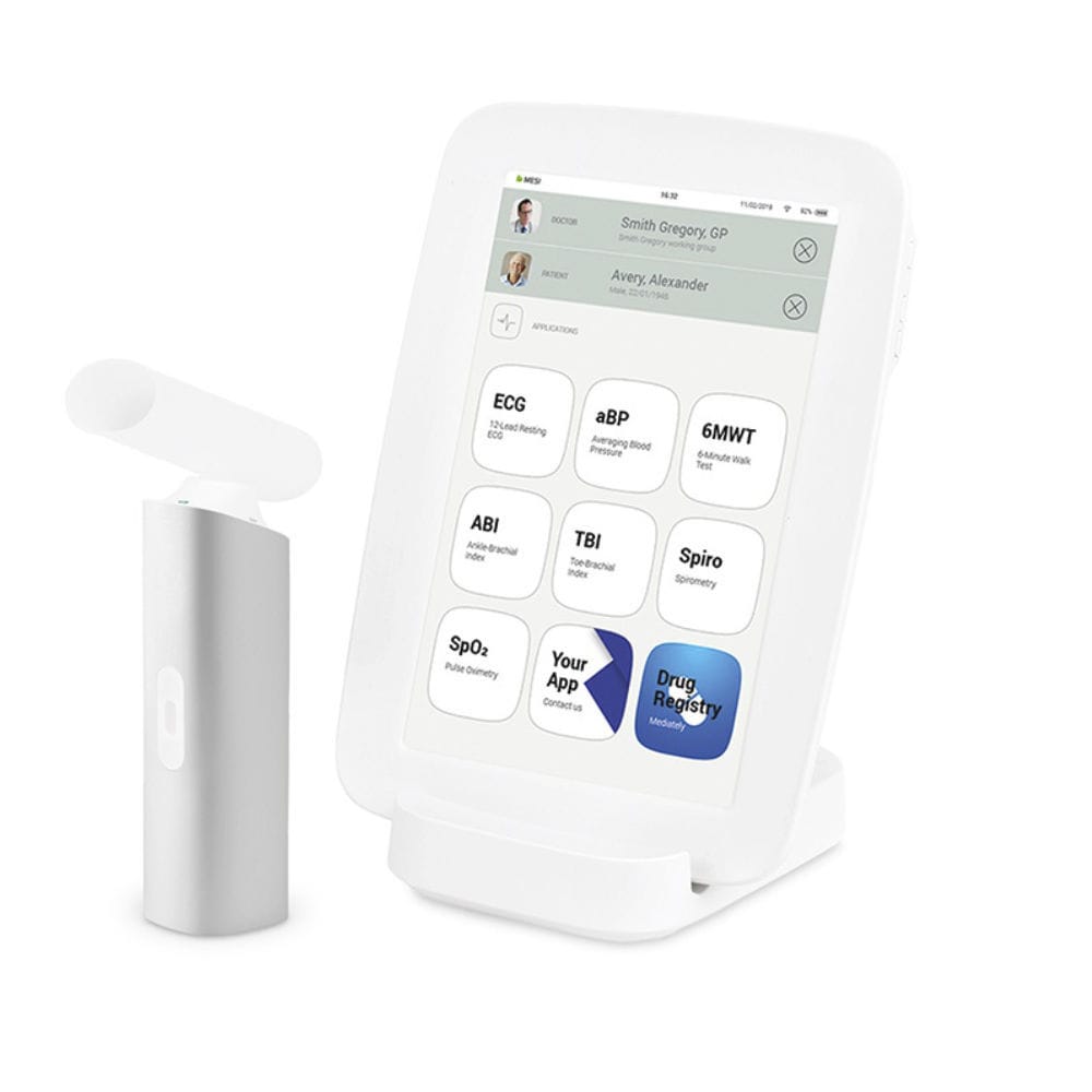 Electronic spirometer - MESI mTABLET SPIRO - MESI - portable / with touchscreen / with wireless ...