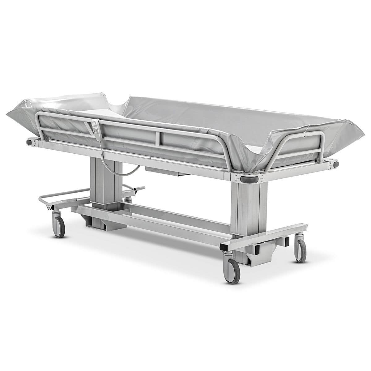 Height-adjustable shower trolley - STALHAM-BATHE-40 - Medi-Plinth ...