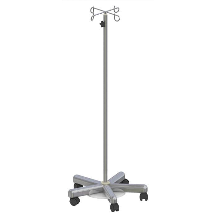 IV stand on casters - Shuttleworth - Medi-Plinth - 4-hook / 2-hook ...