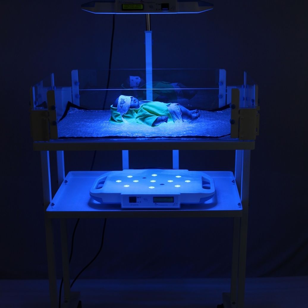 Infant phototherapy lamp - Bilipod - AVI Healthcare - on casters / blue ...