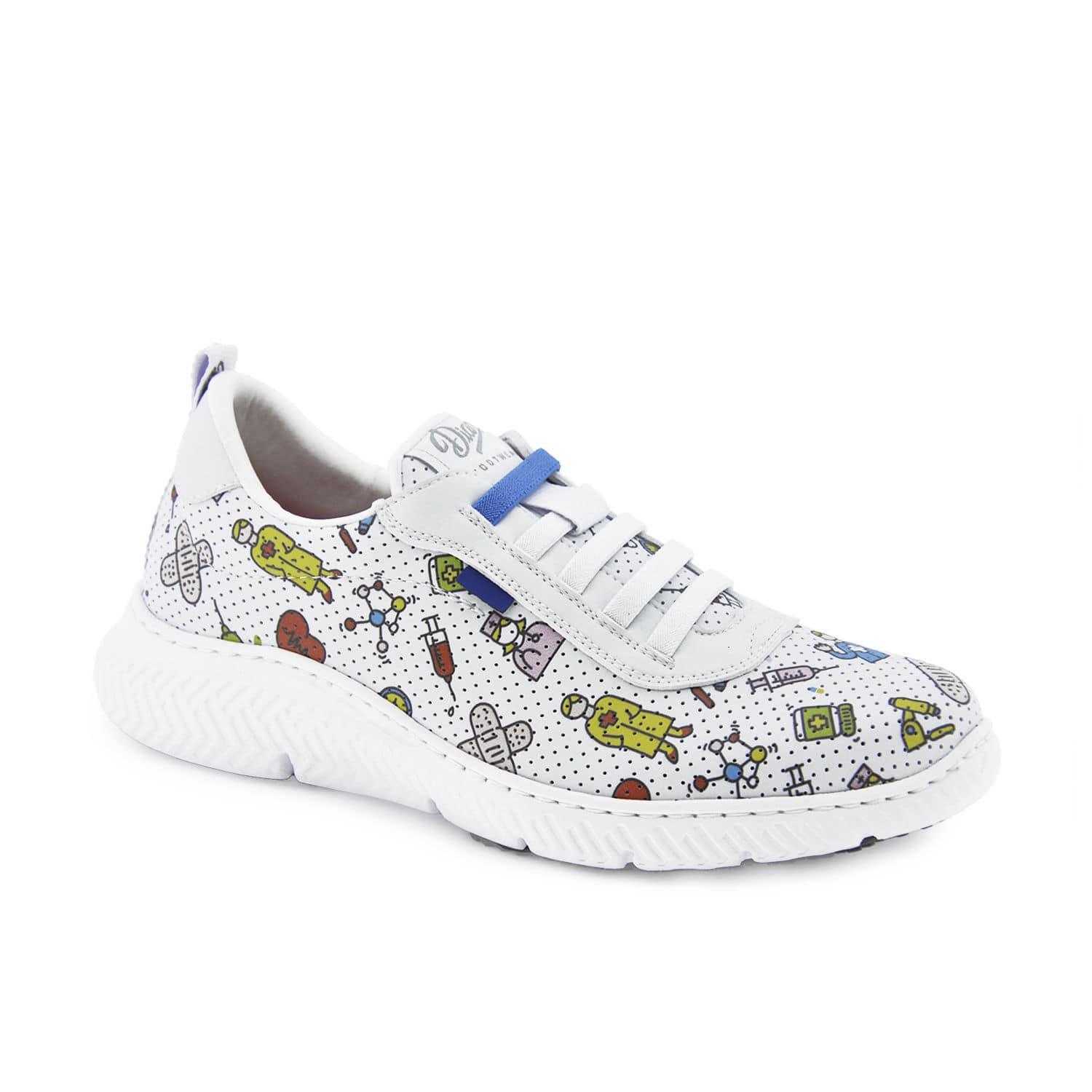 Unisex hospital shoes - ALTEA PLUS ESTAMPADO - DIAN - breathable / white